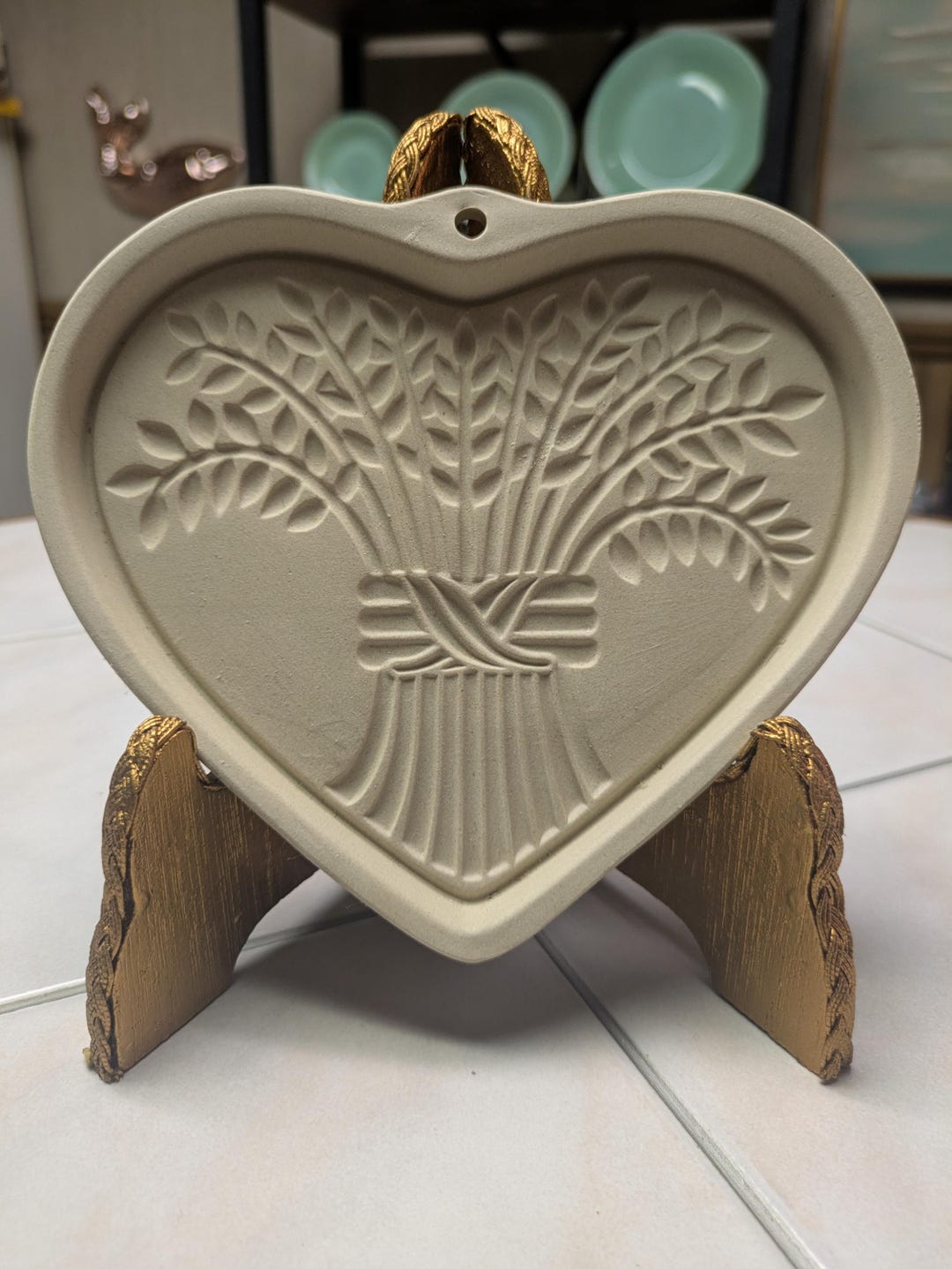 THE PAMPERED CHEF 'bountiful Heart' Shortbread Mold (family Heritage ...