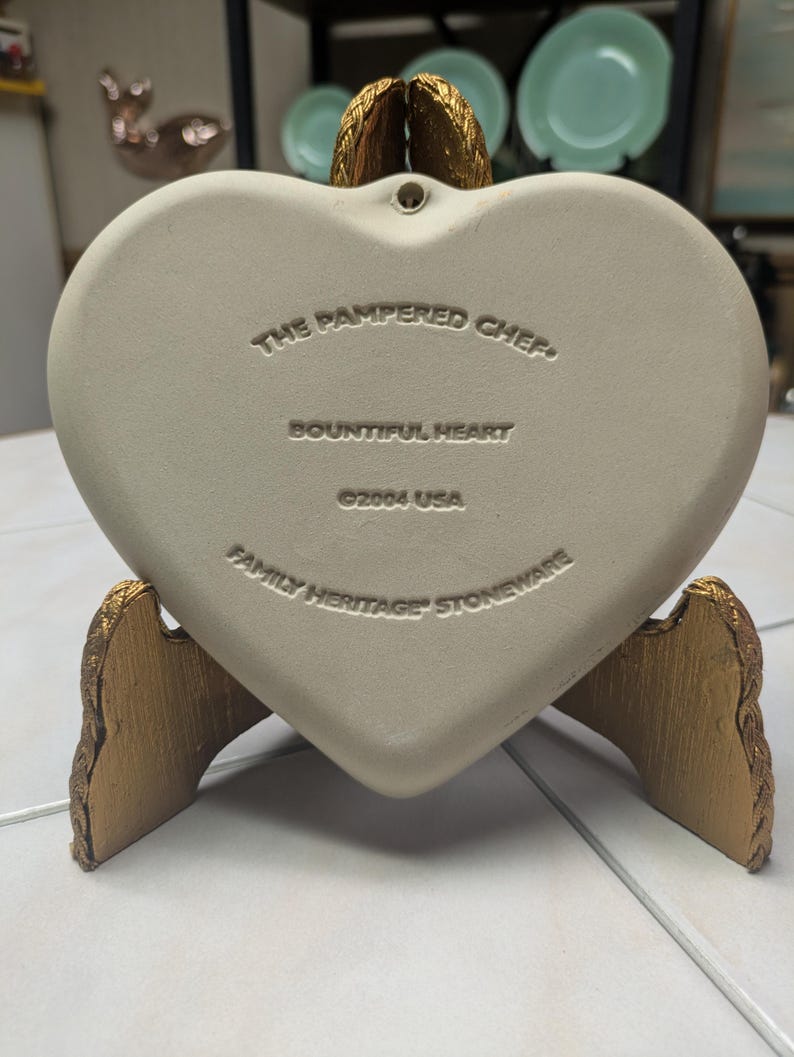 THE PAMPERED CHEF 'bountiful Heart' Shortbread Mold (family Heritage ...