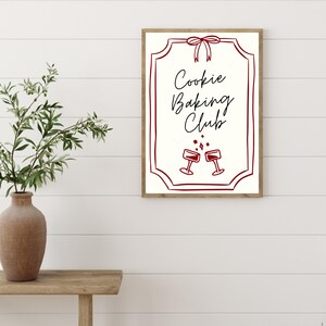 Christmas Festive Cute Printable Poster Red Bow Wonderful Print ...