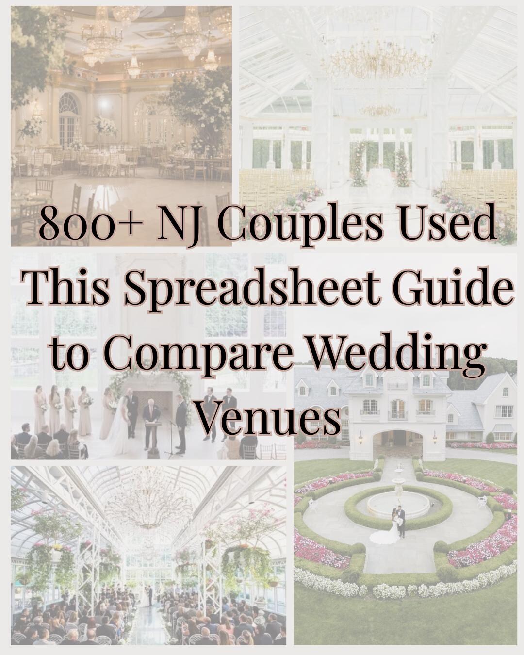 NJ Wedding Venue Pricing Spreadsheet | 200+ Venues, Budget Planner ...
