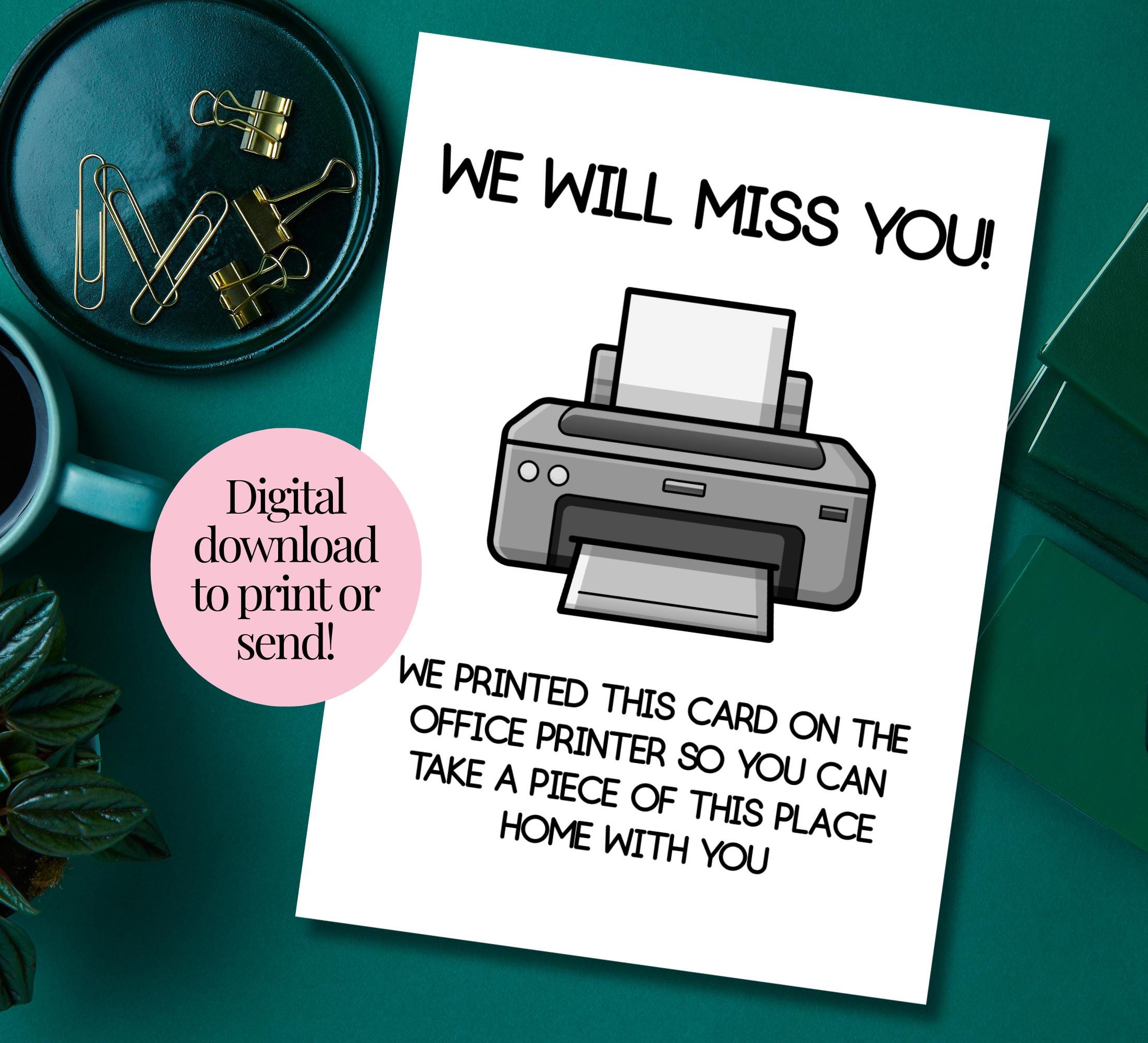 Printable Going Away Card for Coworker or Boss, Funny Going Away Gift, Printable Card, 5x7 Card ...