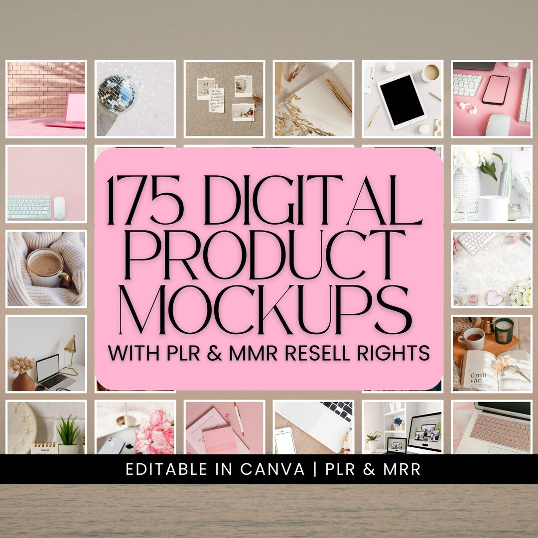 PLR Mockup Bundle: Done for You Canva Mockups, Master Resell Rights ...