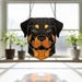 Rottweiler Stained Glass Pattern • Dog Breeds Face Template • Numbered ...