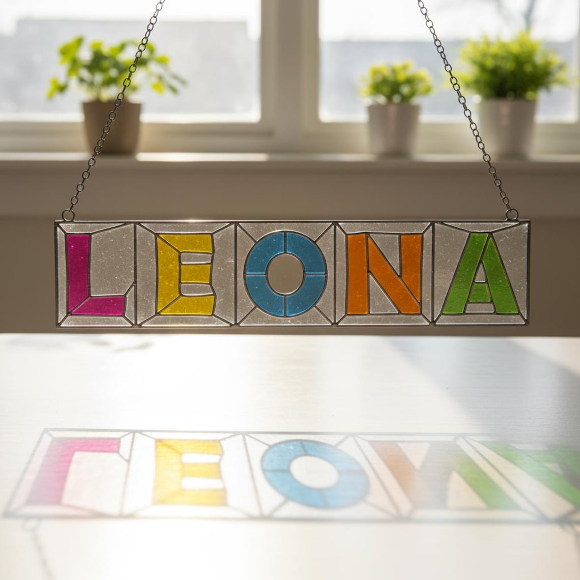 Stained Glass Alphabet Pattern Set | Geometric Lettering | Suncatcher ...