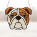 Bulldog Stained Glass Pattern • Dog Breeds Face Template • Numbered ...