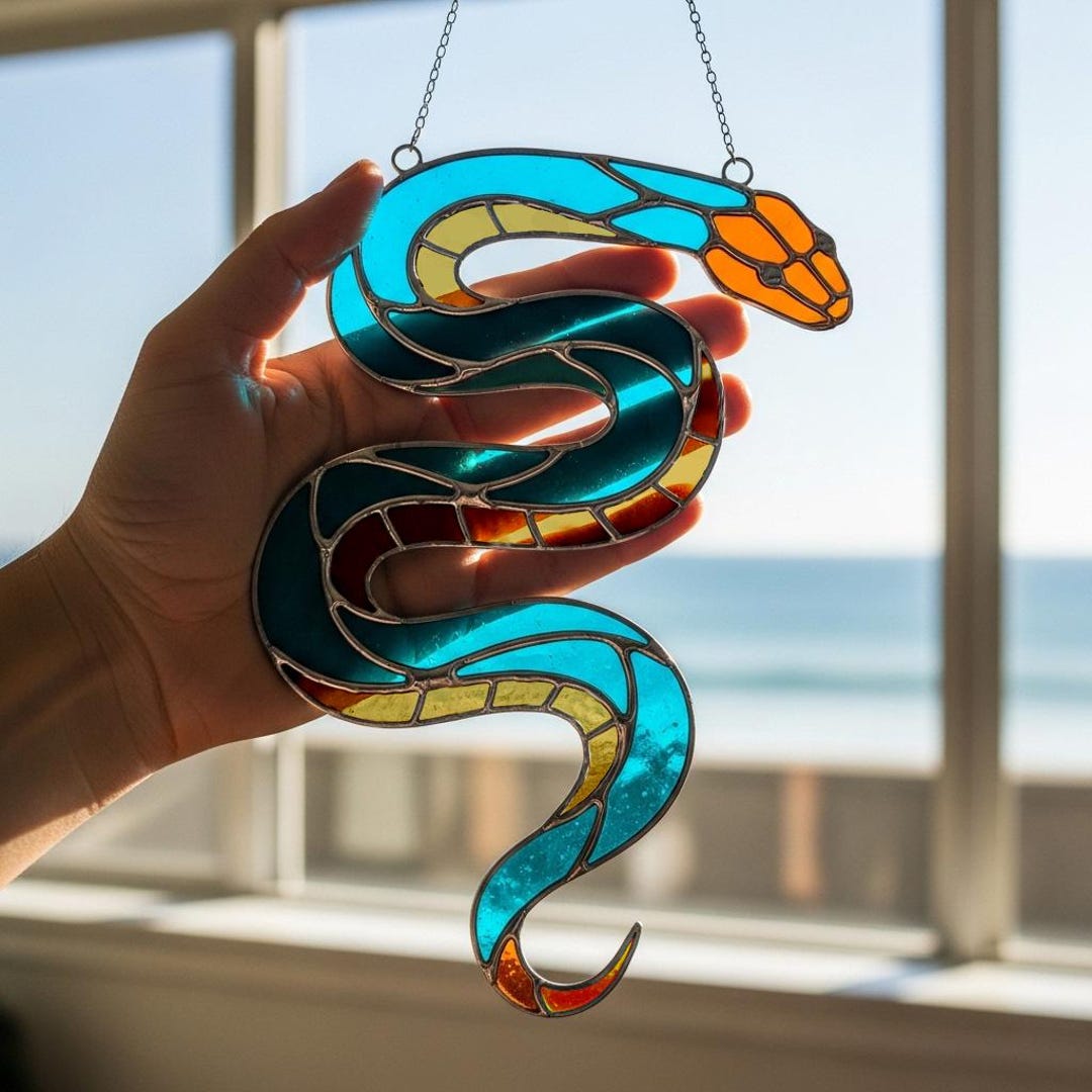 Snake Stained Glass Pattern – Digital Download - Etsy