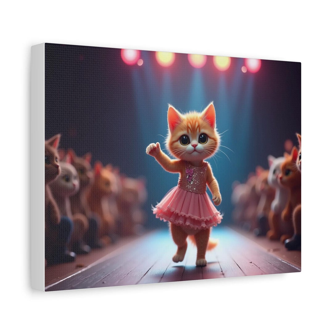 Cute Cat Matte Canvas - Etsy