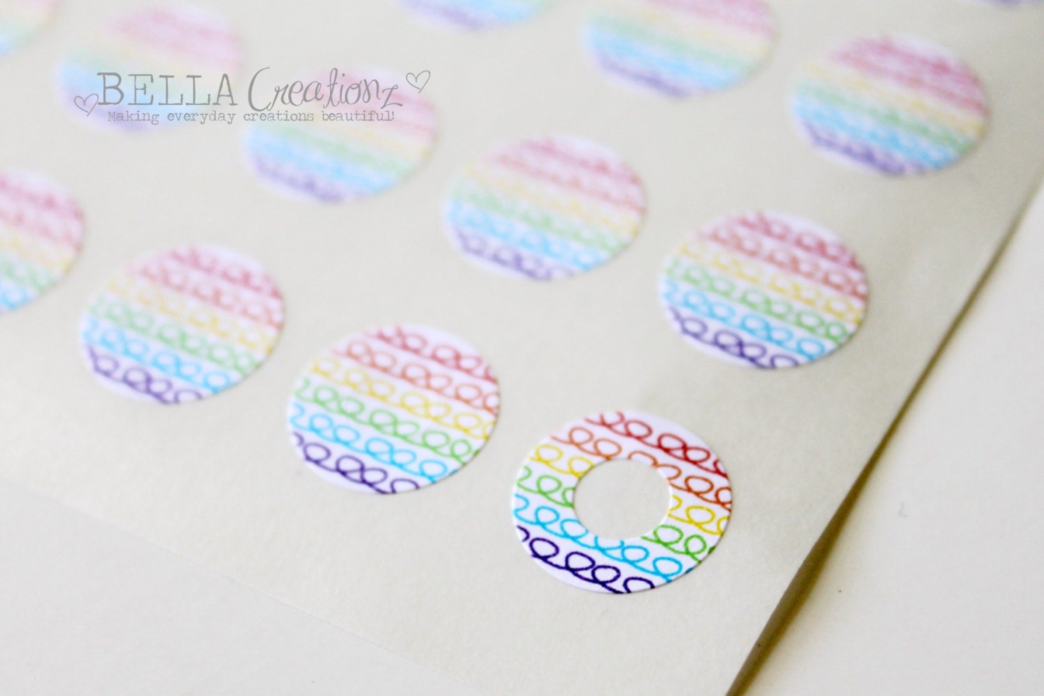Rainbow Loops Reinforcement Stickers - Etsy