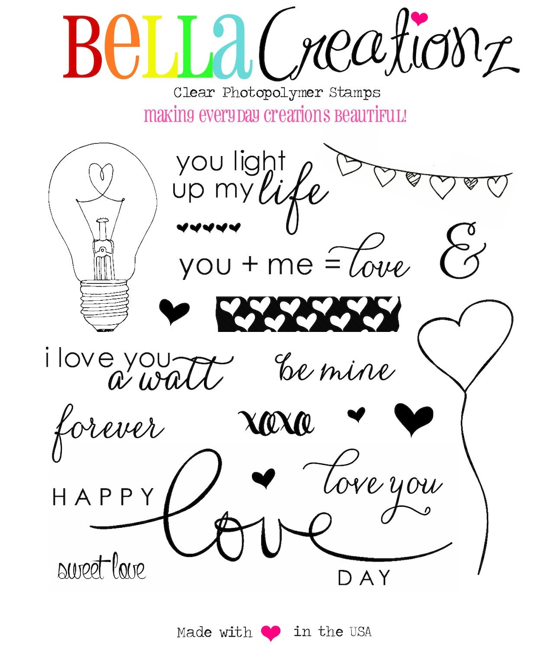 Valentine Stamps - Happy Love Day Stamps - Anniversary Stamps Love ...