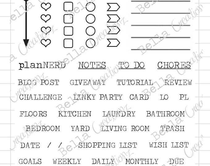 Planner Stamp Clear Stamp Set "plannerd" - Perfect for Your Planner ...