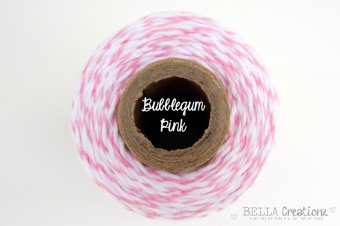 PINK Twine - Bubble Gum Pink Bakers Twine by Timeless Twine - Etsy