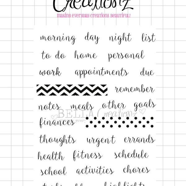 Journal Stamp Set - Etsy