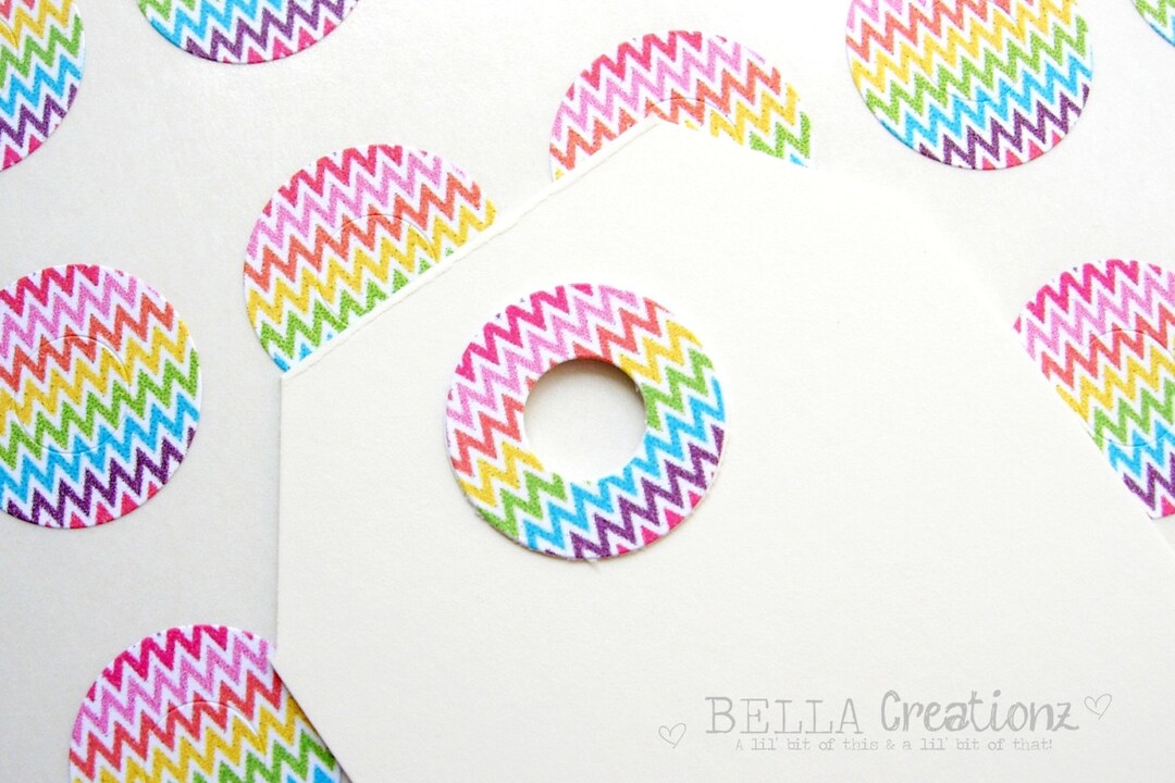 Rainbow Chevron Reinforcement Stickers - Etsy