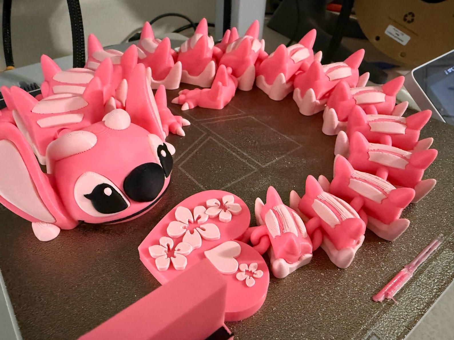 22" 3D Printed Articulated Stitch/angel Inspired Dragon - Etsy