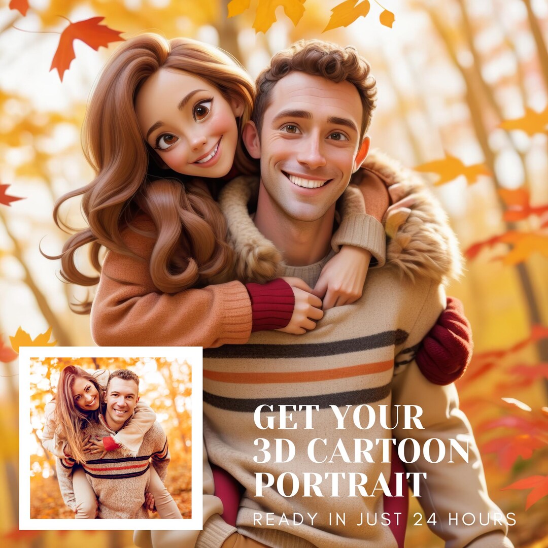 Pixar Style Portrait From Photo, Couple Cartoon Drawing, Custom Pixar ...