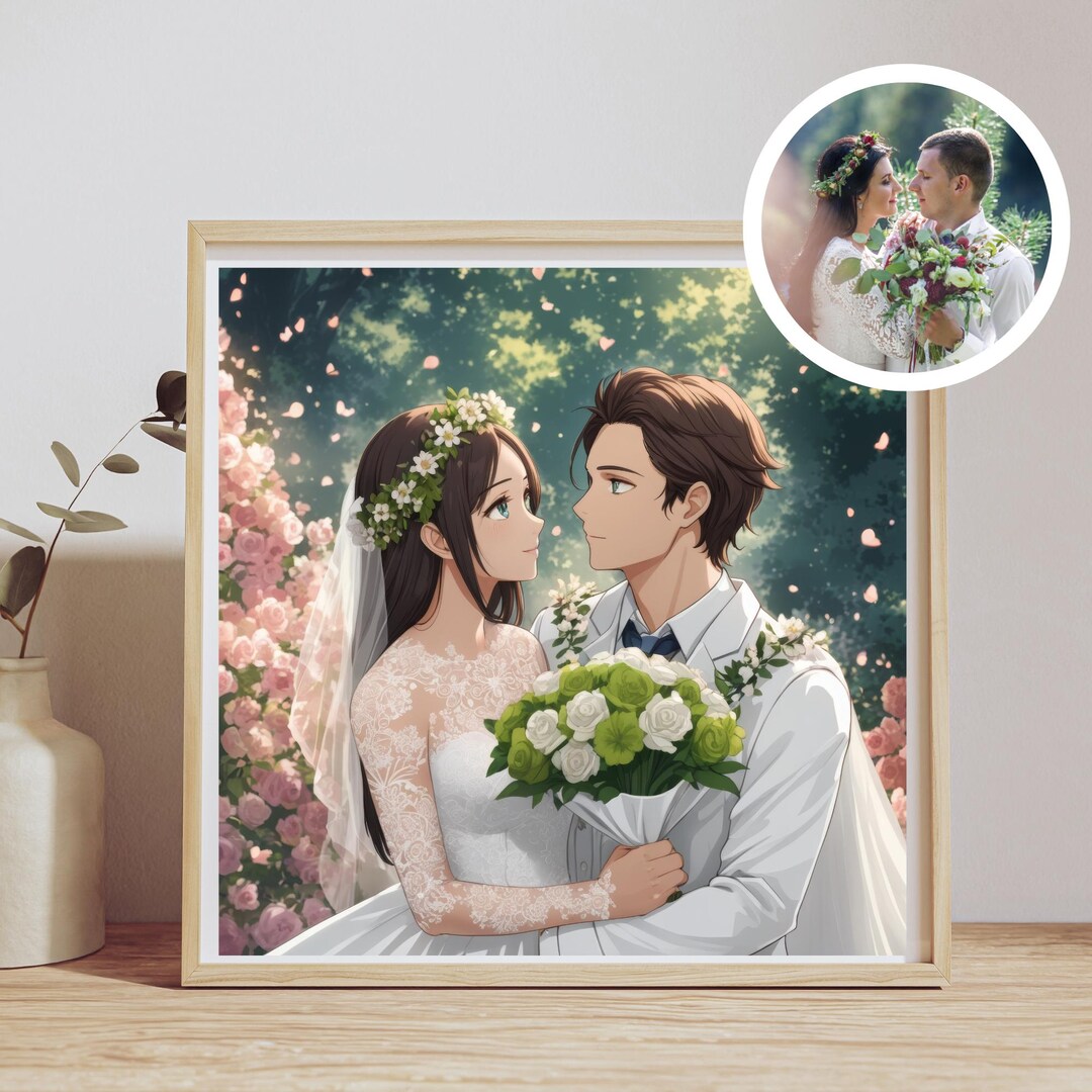 Custom Anime Drawing, Personalized Anime Portrait, Custom Anime Art ...