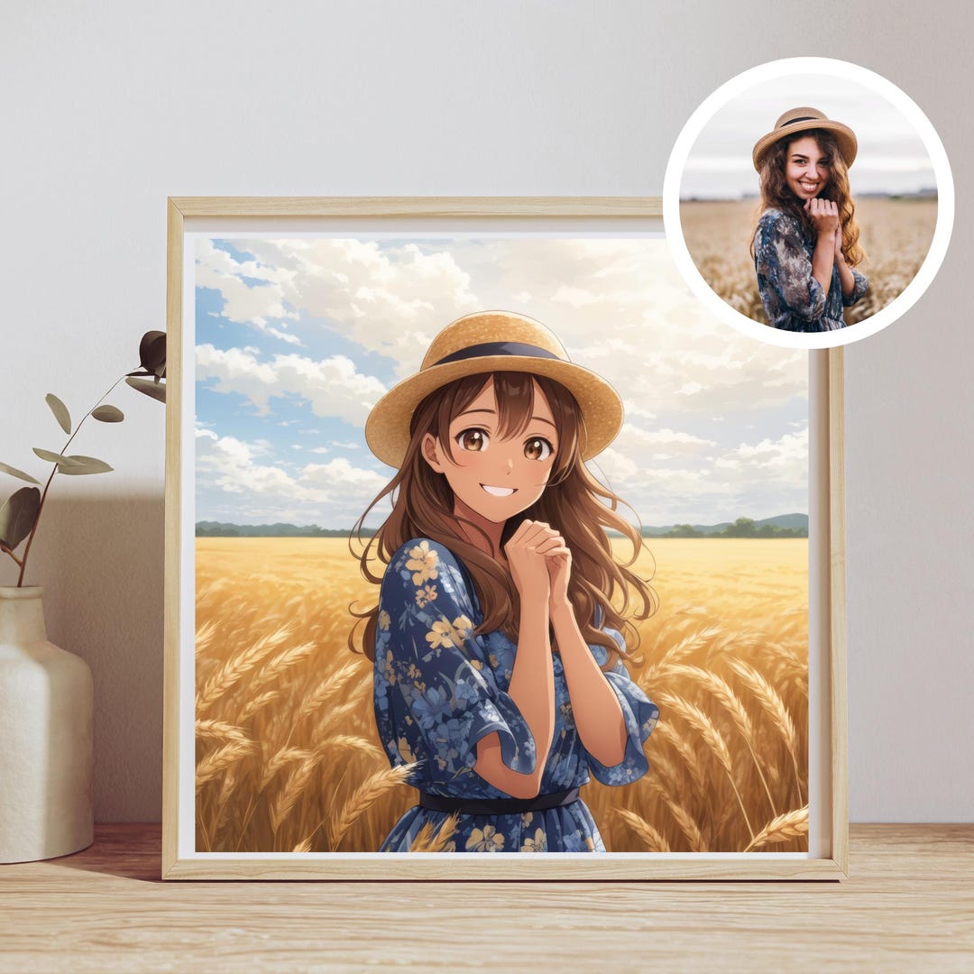 Custom Anime-inspired Portrait, Personalized Anime Portrait, Custom ...