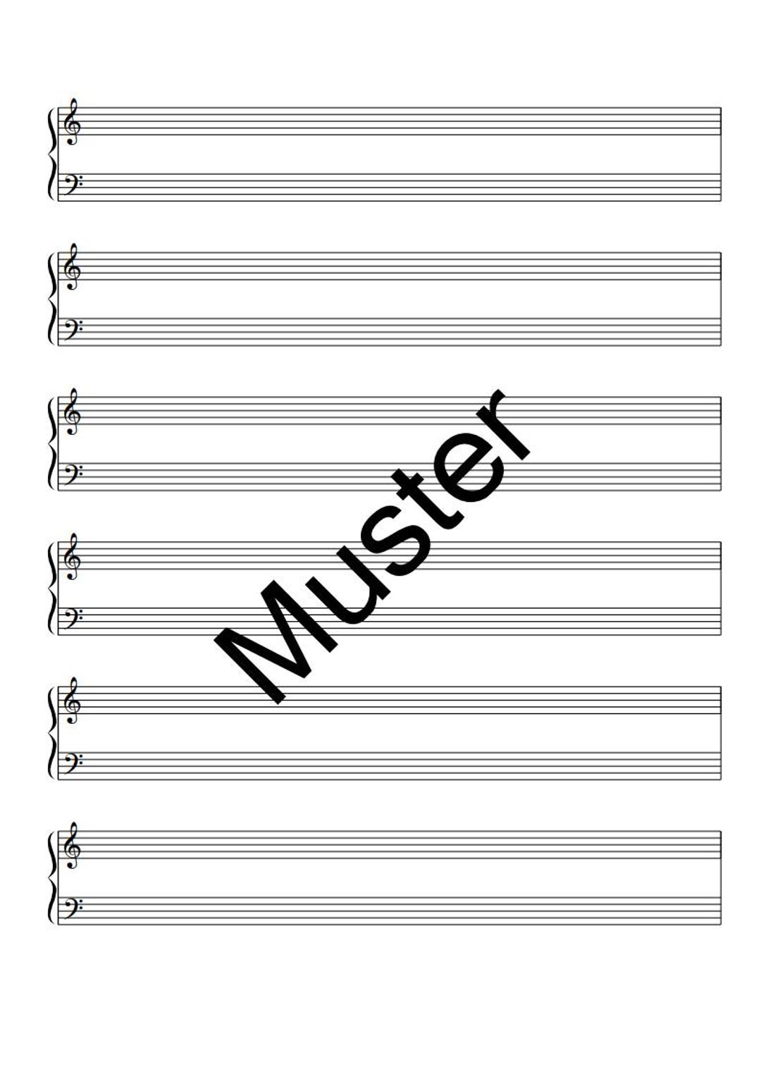 Blank Sheet Music for Piano, Treble Clef, Bass Clef, Music Sheet, Clef ...