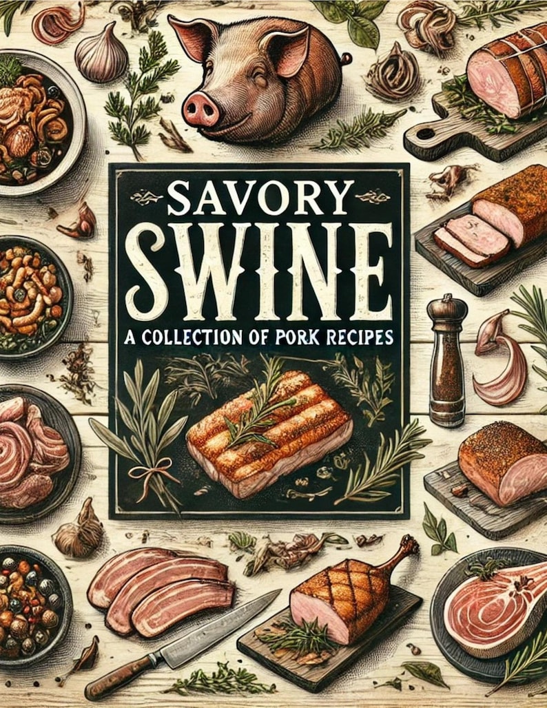 Savory Swine: A Collection of Pork Recipes - Digital Cookbook - Etsy