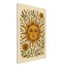 Boho Sun Face Wall Art Print – Vintage Celestial Canvas With Flowers ...