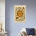 Boho Sun Face Wall Art Print – Vintage Celestial Canvas With Flowers ...