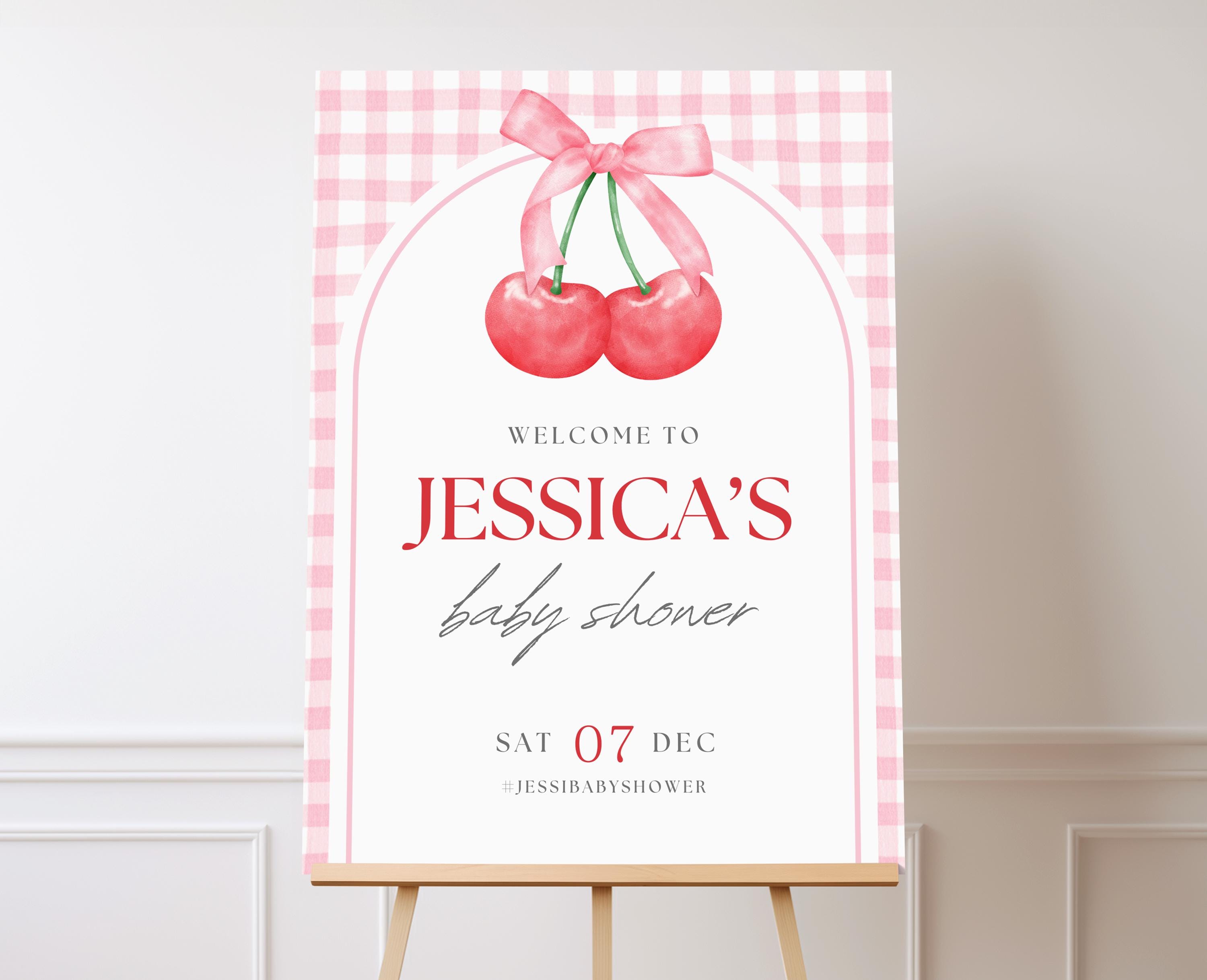 20 Editable Cherry on Top Baby Shower Games Bundle, Cherry Baby Shower ...