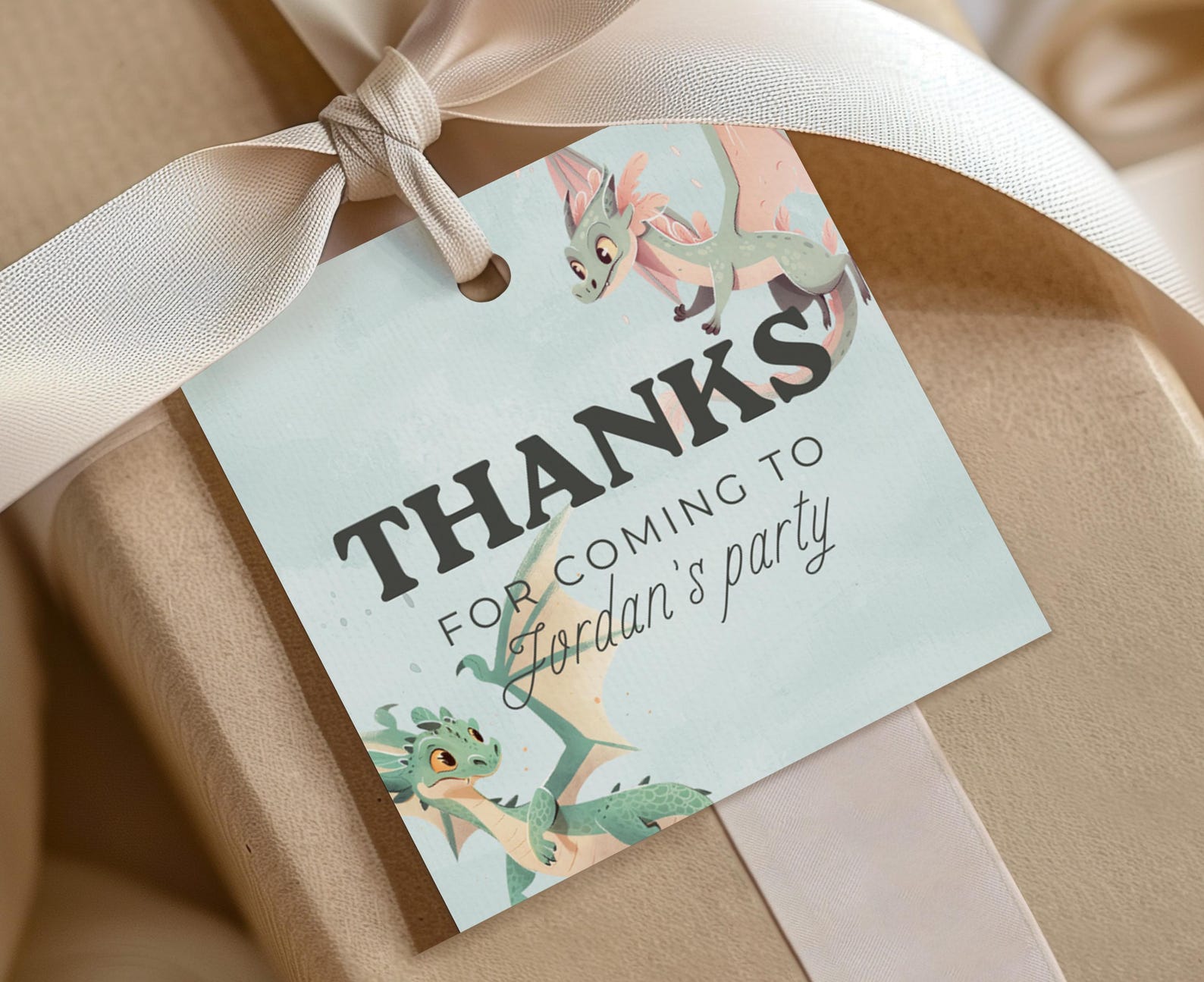 Dragons Favor Tag, Dragons Thank You Tag, Birthday Tag, Party Printable ...
