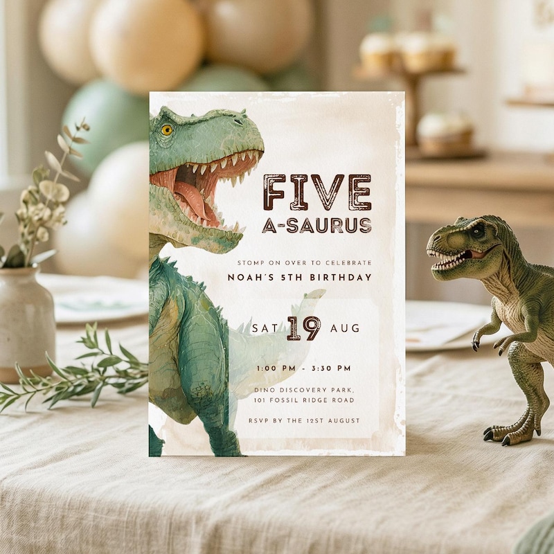 Boys Dinosaur Printables - Etsy UK