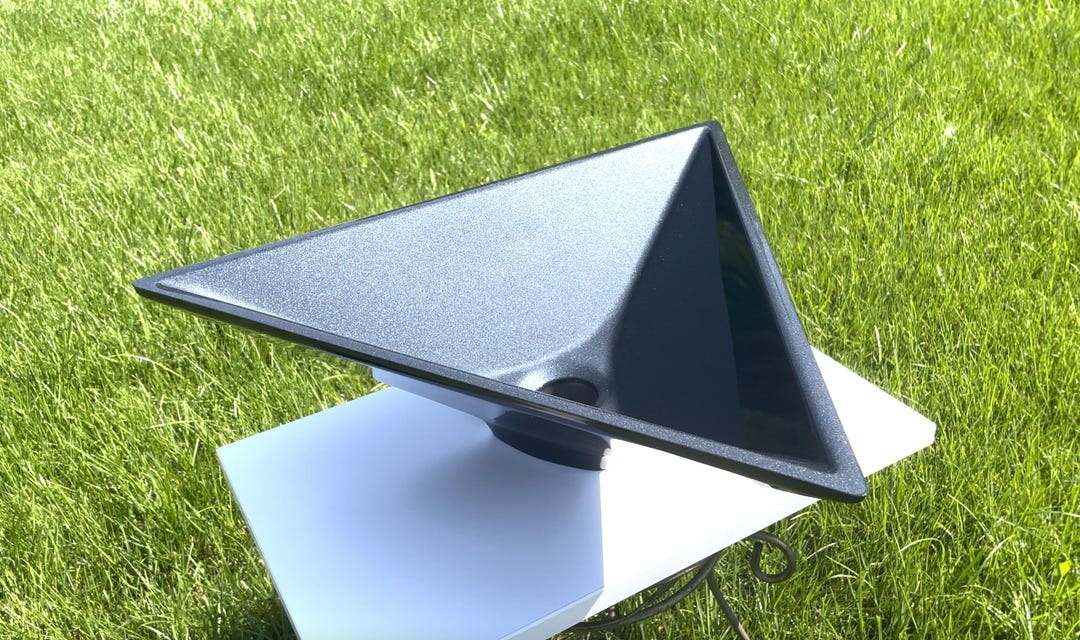 Triangle Basin Black Grey Geometric Bowl Bathroom Sink Engineered ...