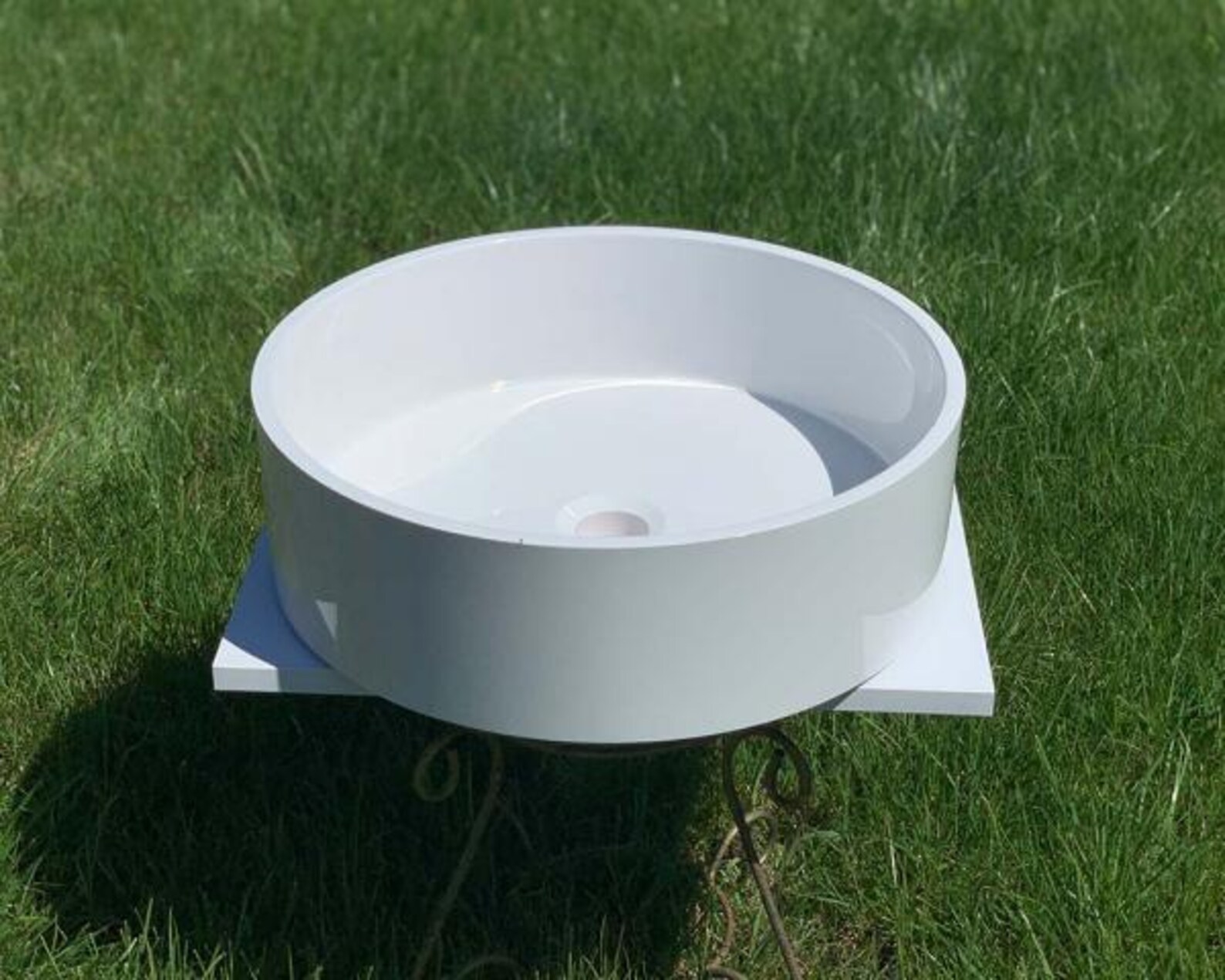 Luxury Marble Vessel Bowl Basin Round Sink Stone White Aesthetic Basic ...
