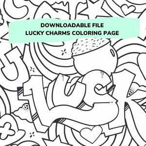 DOWNLOADABLE - Lucky Charms Coloring Page - Etsy