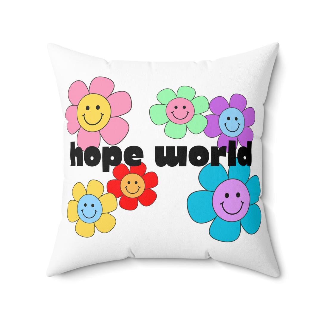 BTS J-hope Hope World Flower Pillow, Kpop Home Decor, Cheerful Decor ...