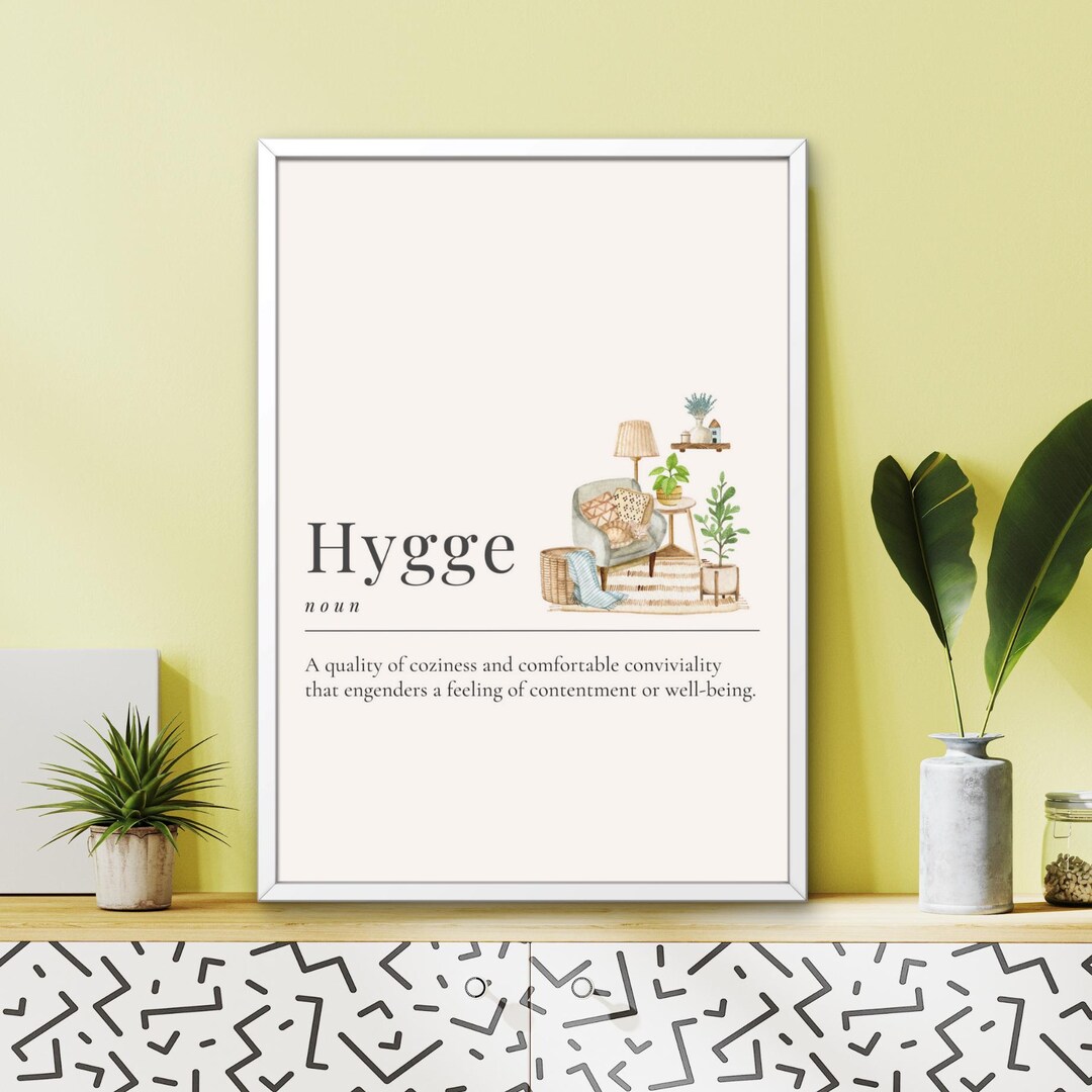 Hygge Definition Print: Cozy Scandinavian Home Decor (digital Download ...