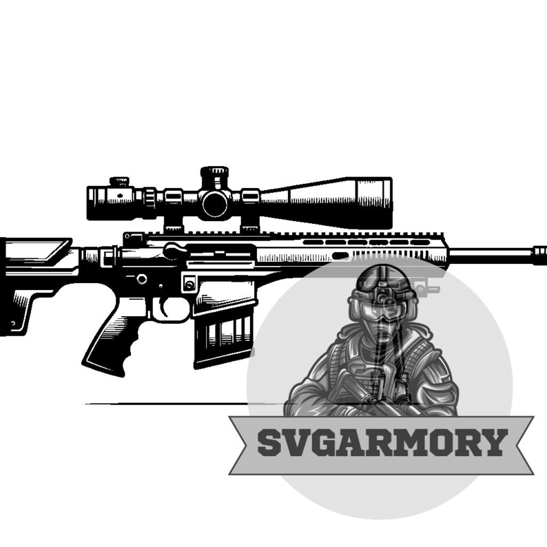Sniper Rifle SVG Bundle - Etsy