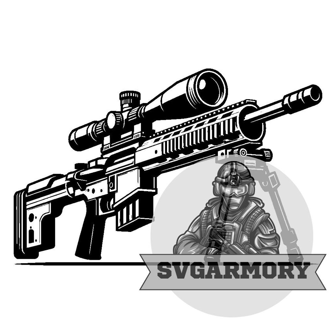 Sniper Rifle SVG Bundle - Etsy