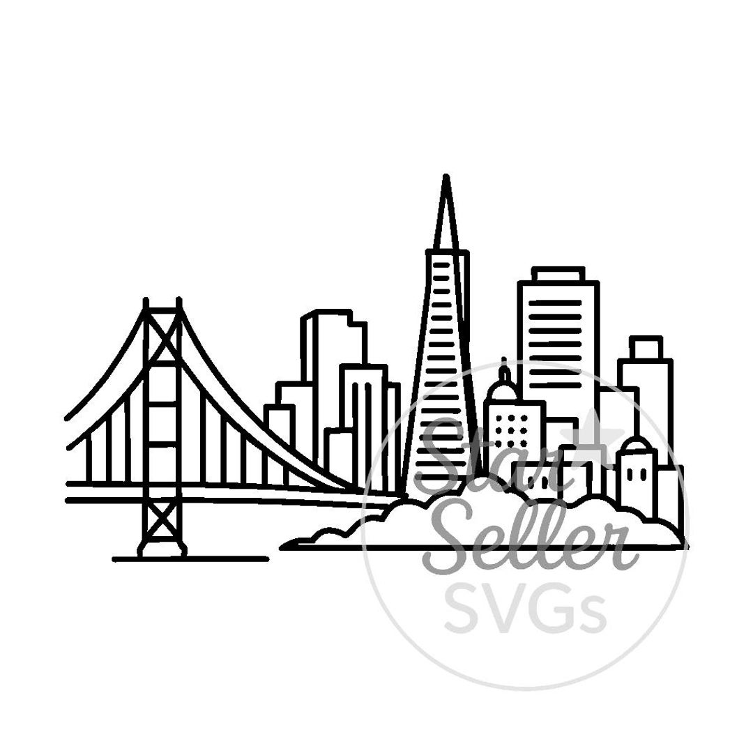 San Francisco Skyline SVG Bundle - Etsy
