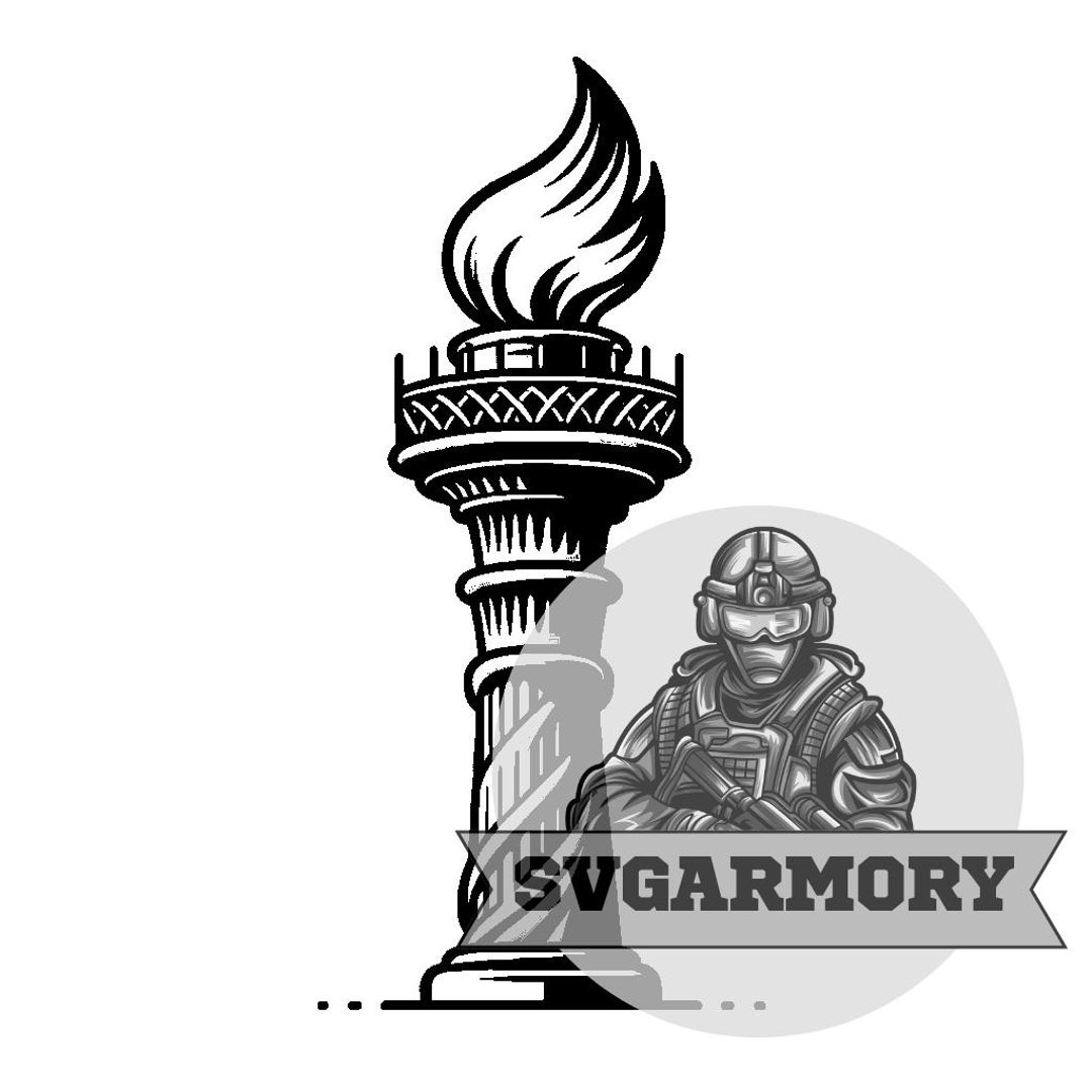 Liberty Torch SVG Bundle - Etsy