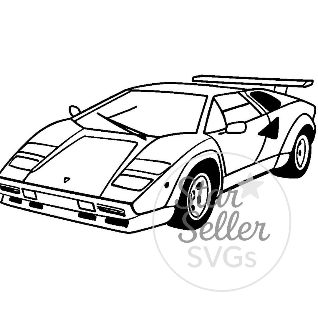 Lamborghini Countach SVG Bundle - Etsy UK
