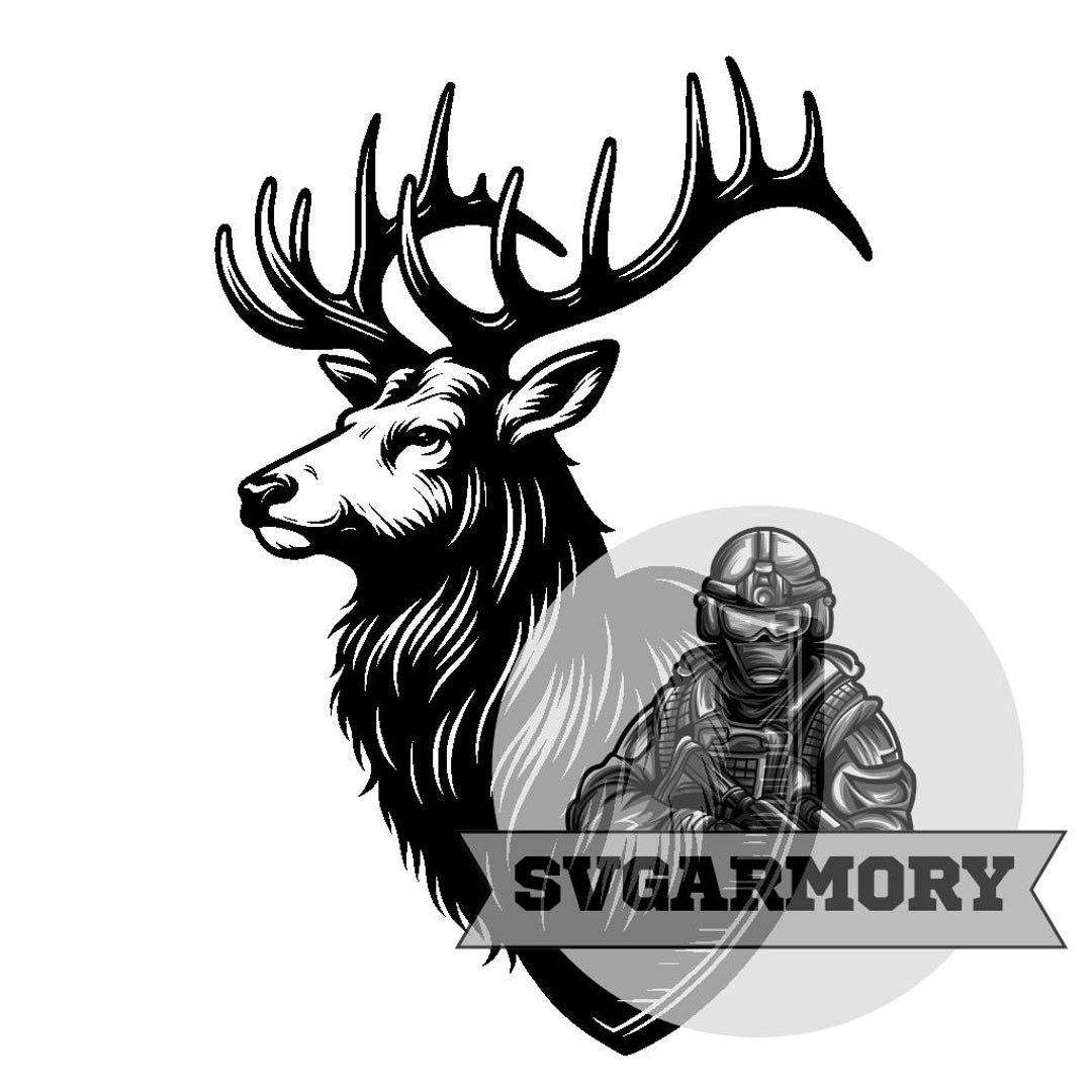 Mounted Elk Head SVG Bundle - Etsy