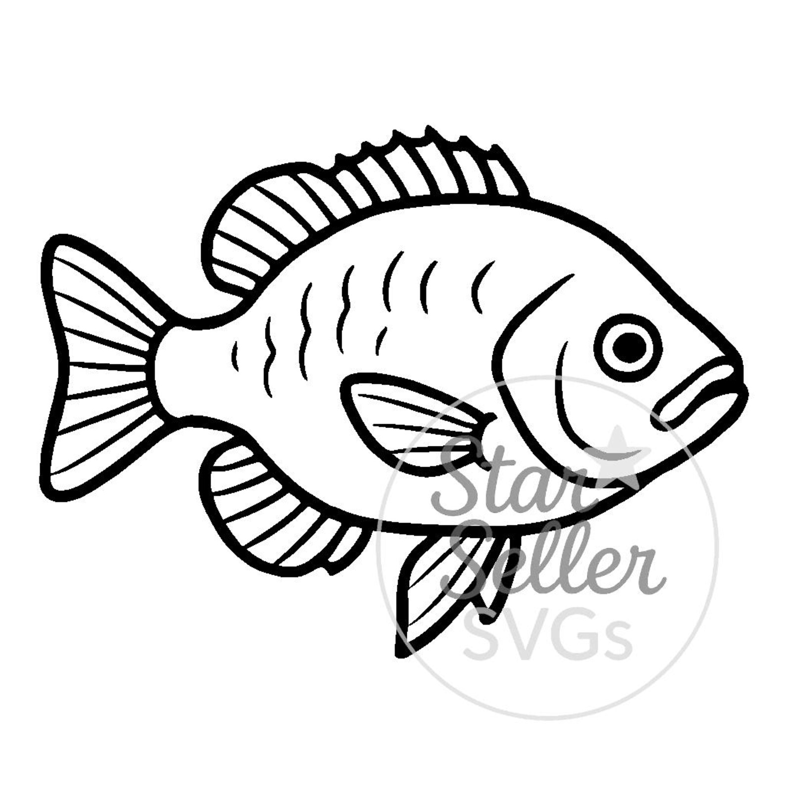 Bluegill Fish SVG Bundle - Etsy