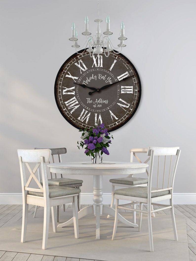 Rustic Personalized 18 Inch Clock Custom Wedding Bridal Baby - Etsy