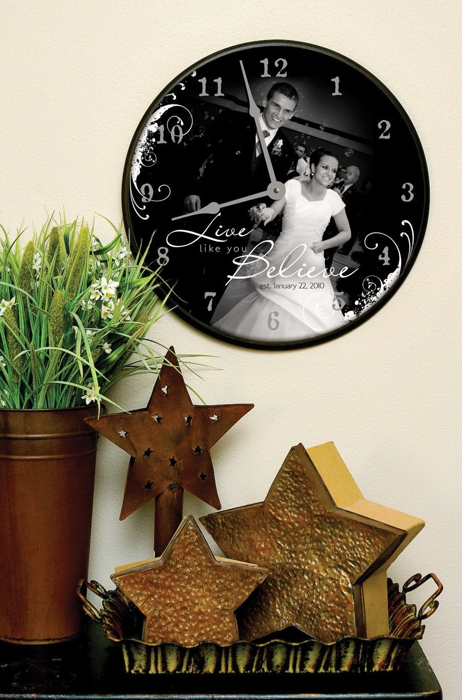 12 inch Custom Made Photo Clock. Personalized with your photo. | Etsy
