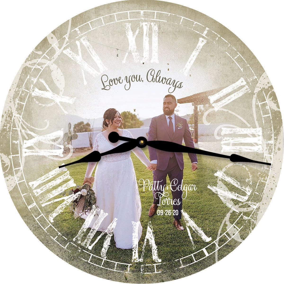 Large Wall Clock. 36 inch Custom Made Photo Clock. Modern Wall | Etsy