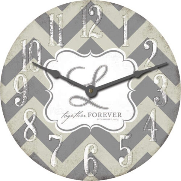 Chevron Wall Clock - Etsy