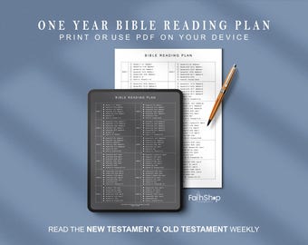 2025 Printable One Year Bible Reading Plan, 52 Week Bible Reading Plan ...