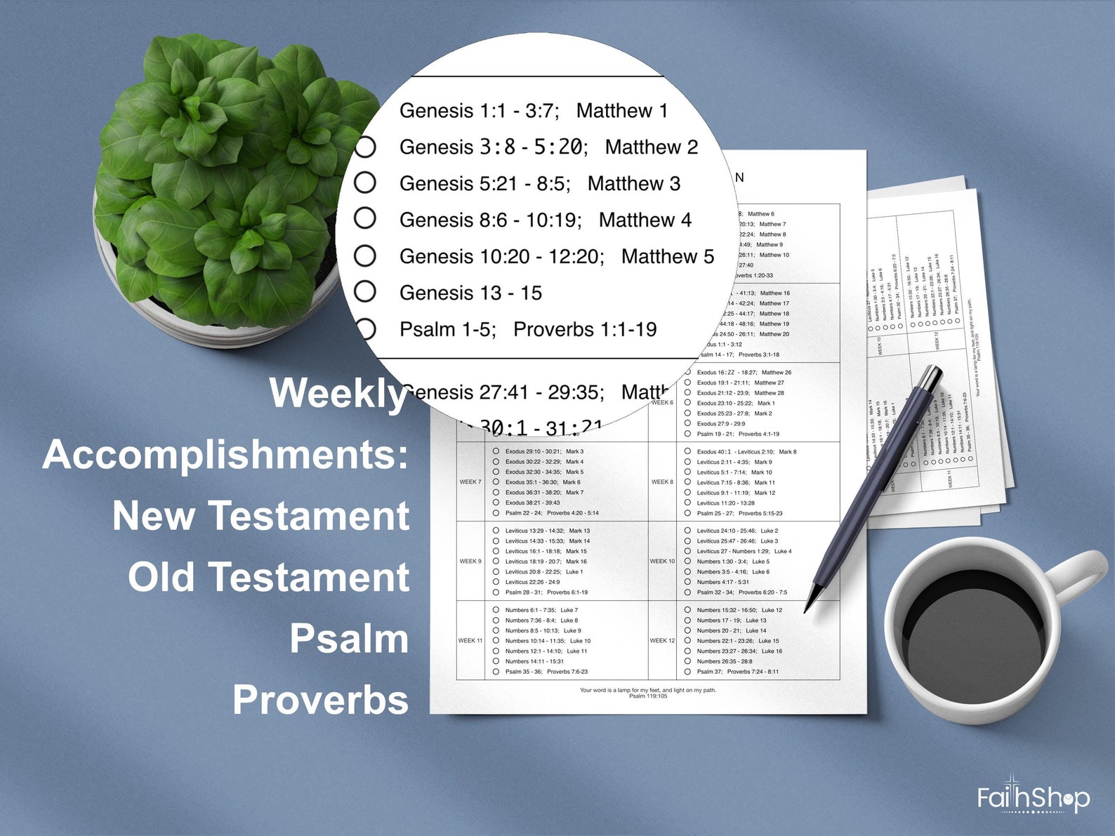 Printable One Year Bible Reading Plan, 52 Week Bible Reading Plan ...