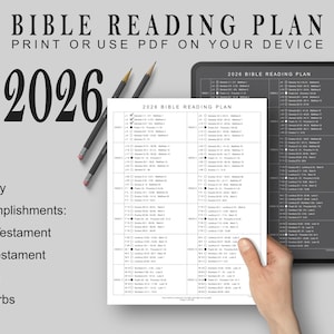 Bible Reading Plan Days Checklist - Etsy