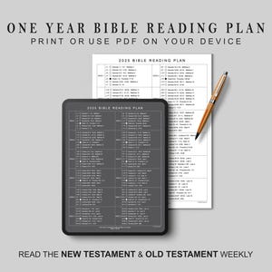 2025 Printable One Year Bible Reading Plan, 52 Week Bible Reading Plan ...