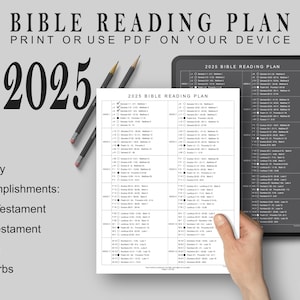 2025 Printable One Year Bible Reading Plan, 52 Week Bible Reading Plan ...