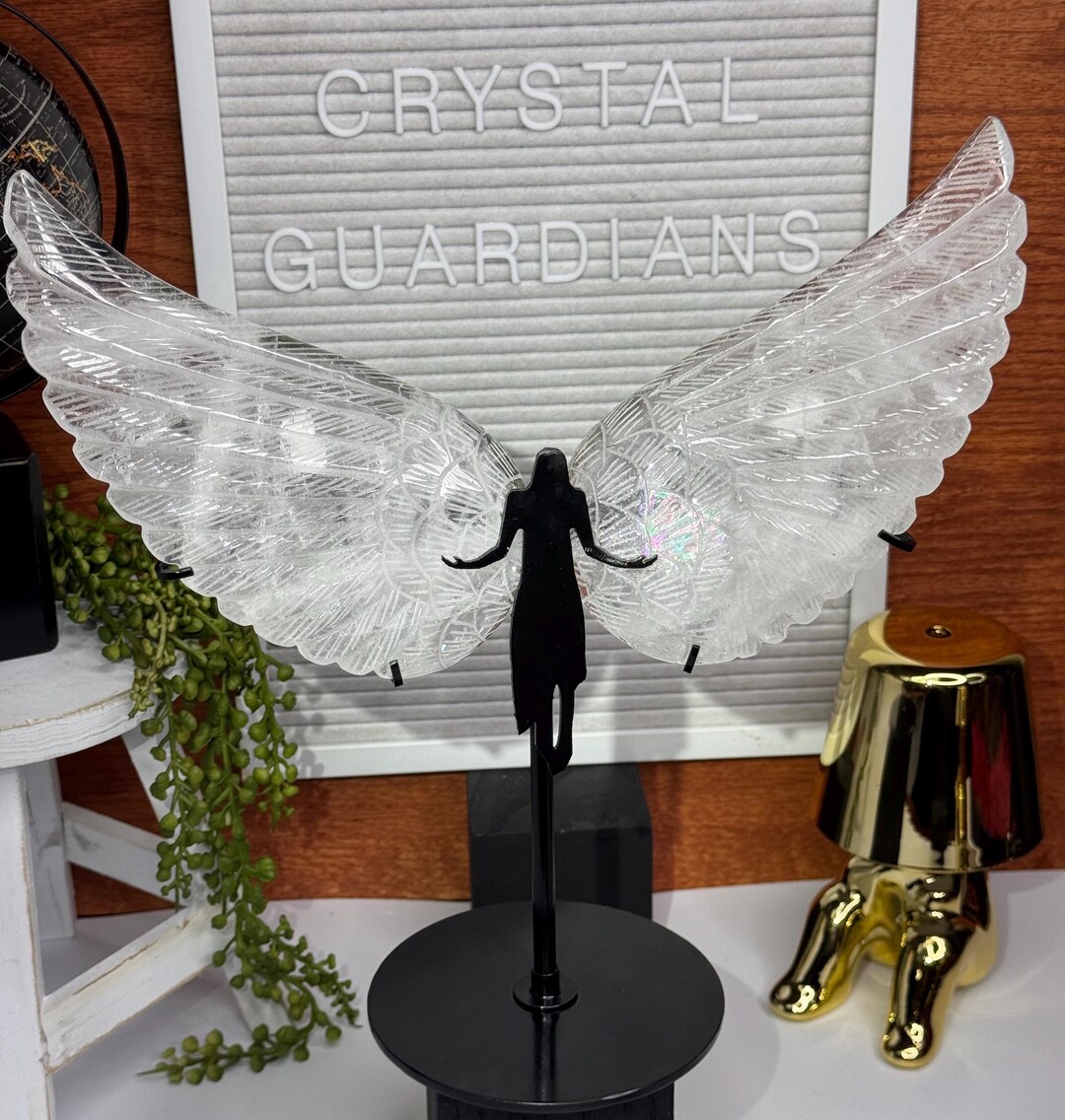 Celestial Guardian Angel Wings | Clear Quartz Masterpiece | 1205g ...